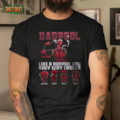 Dadpool Personalized Shirt Deadpool Chibi Style Deadpool Dad Shirt Marvel Dad