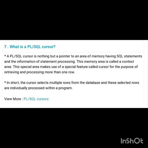 What Is Plsql Cursor Plsql Viral Shortvideo Cursor Programming