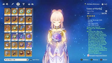 Артефакты Кокоми в Genshin Impact должны повысить ее здоровье и исцеление Game4mobile