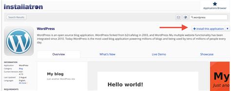How To Install A Site With Installatron