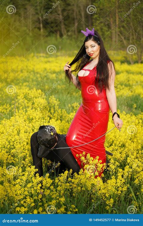 Kinky Couple Walking On The Nature And Having Roleplay Game Latex