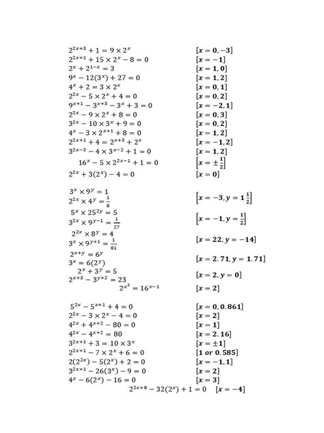 Indices And Logarithms 1 Pdf