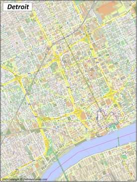 Detroit Maps Michigan Us Discover Detroit With Detailed Maps