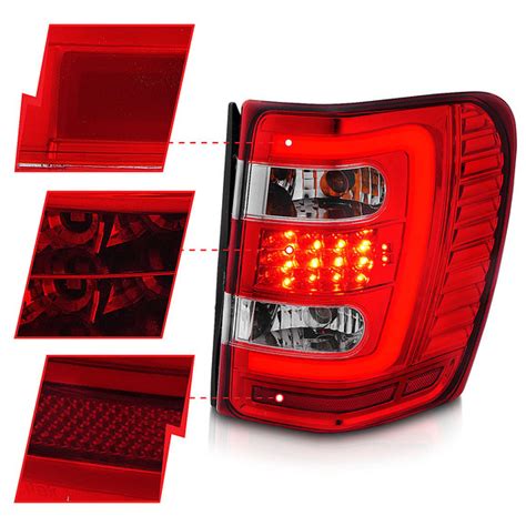 Anzo Usa Led Tail Lights With C Light Bar For 99 04 Jeep Grand Cherokee