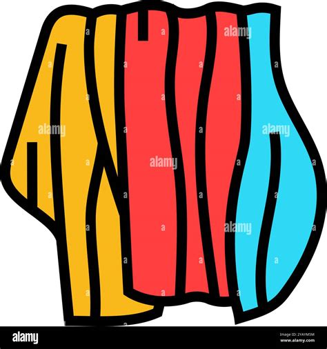 Draping Fabric Dressmaking Fashion Color Icon Vector Illustration Stock
