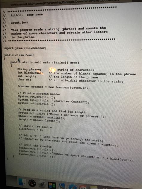 Solved Author Your Name Countjava This Program Reads A
