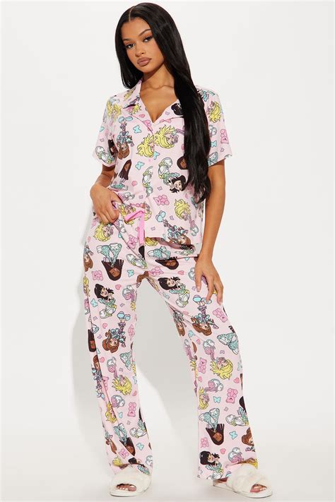 Bratz Slumber Party Pj Pant Set Pinkcombo Fashion Nova