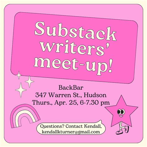 Substack Writers Meet Up Trixies List