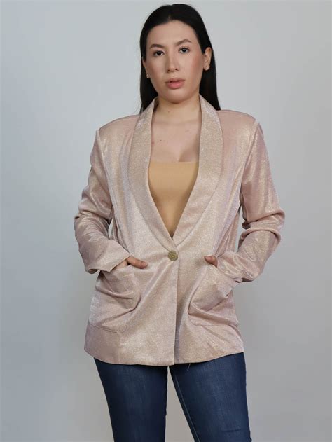 Saco Rosa Con Brillos Divamd