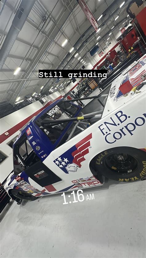 Kris Wright Post Story Pulling All Nighter Before Texas R Nascar