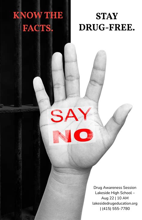 Free Drug Awareness Poster Templates To Edit Online