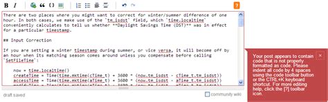 Why Is My Answer Triggering A Not Properly Formatted As Code Rejection Meta Stack Overflow