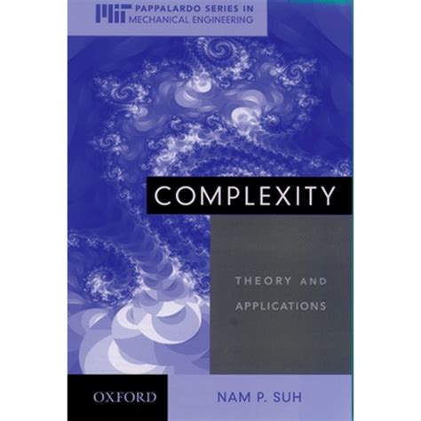 Pre Owned Complexity Theory And Applications MIT Pappalardo Series In Mechanical Engineering