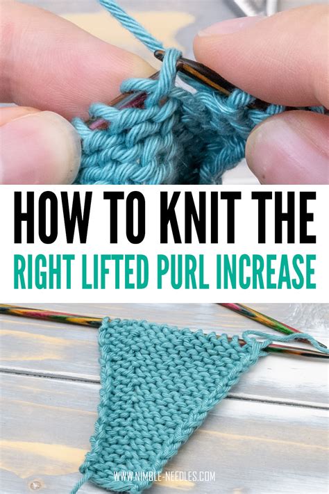 How To Knit The Purl Front Back Pfb Increase Step By Step Tutorial