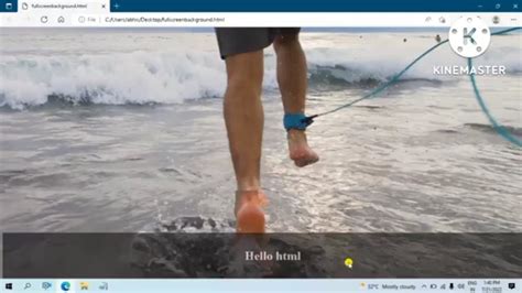 how to set background full screen video to webpage without css and js in html using notepad in