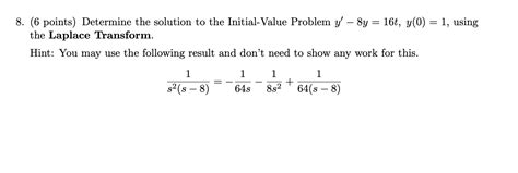 solved 8 6 points determine the solution to the