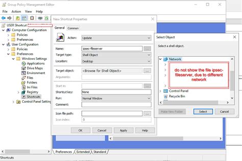 Create File Server Different Network Shortcut On Desktop Windows