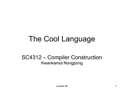 Ppt The Cool Language Powerpoint Presentation Free Download Id823208