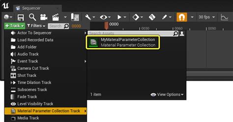 Material Parameter Collection Track Unreal Engine 427 Documentation