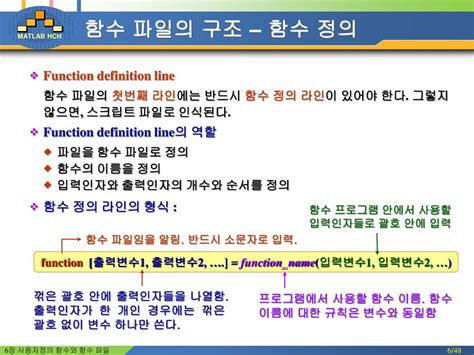 Ppt Matlab 개요 및 응용 6 장 사용자정의 함수와 함수 파일 Powerpoint Presentation Id