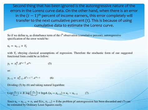 Ppt Functional Form For Estimating The Lornez Curve Powerpoint Presentation Id 2933640