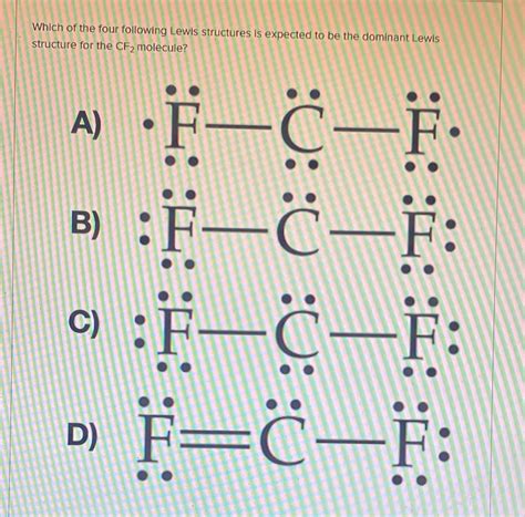 Solved Lewis Structures Which Of The Four Following Lewis Structures Is Course Hero