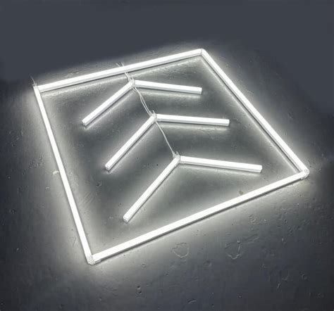 Led Ceiling Light 1 Square 3 Arrows 1 2m X 1 2m 100w 6500k Detailing Barber Garage Discount