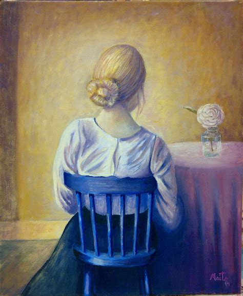 La Joven Sentada Cuadro Original Óleo Sobre Lienzo Comprar Cuadros