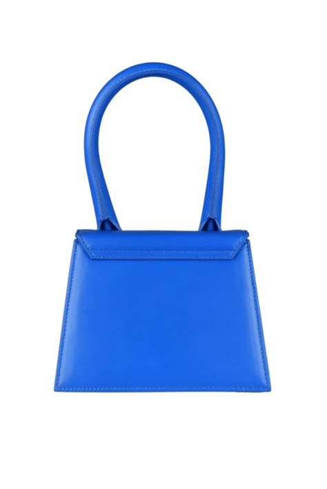Luxuriöse Handtasche Jacquemus Le Chiquito Moyen Tasche Aus Elektrisch Blauem Leder