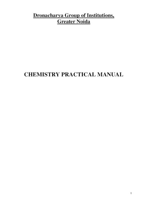 Pdf Chemistry Practical Manual Dronacharya Dokumen Tips
