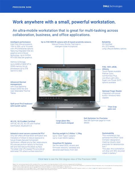 Dell Precision 3490 Mobile Workstation At ₹ 115000 मोबाइल वर्कस्टेशन