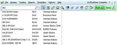 display charts prorealtime