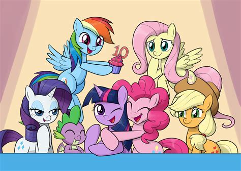 Celebrating The 10th Anniversary Of Mlp Fim By Mew Me On Deviantart