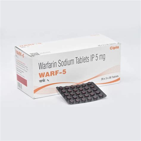 Warf 5 Warfarin Tablet At ₹ 8064stripe Warfarin Sodium Tablets In