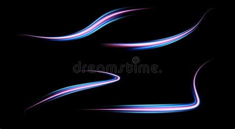 Captivating Dynamic Colorful Light Streaks On A Stunning Black Background Create A Mesmerizing