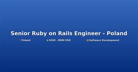 Senior Ruby On Rails Engineer Poland At Housecall Pro