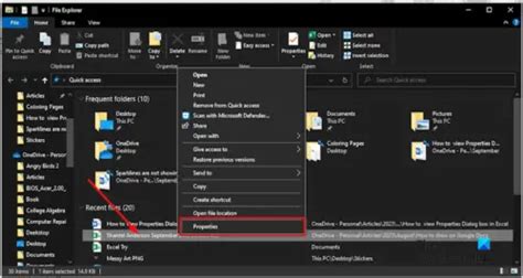 How To View Or Display Document Properties In Excel