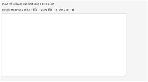 Solved Prove The Following Statement Using A Direct Proof