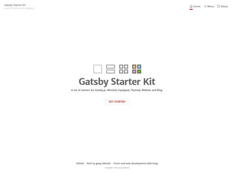 gatsby starter kit by greglobinski a gatsby template built at