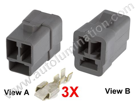 Female Connector Kit Plug Socket 3pin 02977045 Packard Delphi Aptiv 56