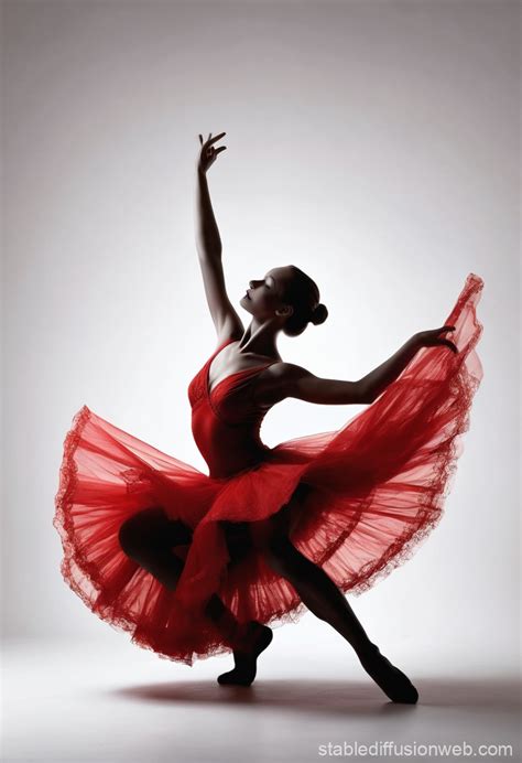 Classical Dancer Silhouette Stable Diffusion Online