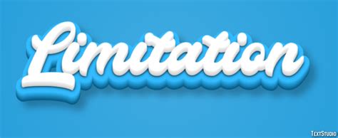 Limitation Text Effect And Logo Design Word