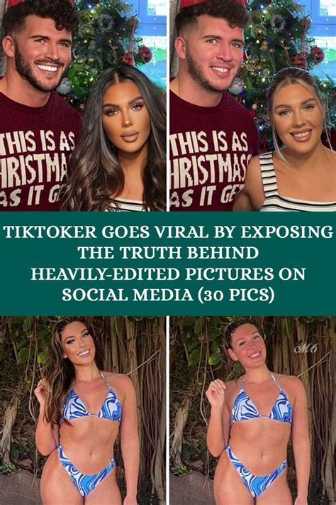 Tiktoker Goes Viral By Exposing The Truth Behind Heavily Edited Pictures On Social Media 30 Pics