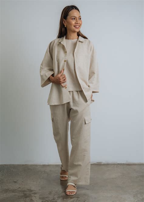 Go Getter Open Collar Shirt Linen Matakhmy