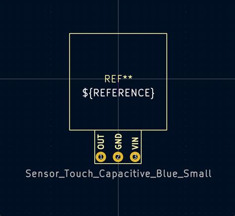 Sensor Touch Capacitive Blue Small Kicad 7 Digitaal Domoticx