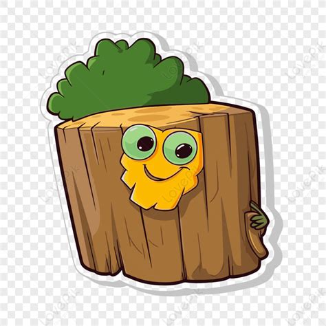 귀여운 만화 나무 그루터기 벡터트렁크폰트재목 Png 일러스트 무료 다운로드 Lovepik