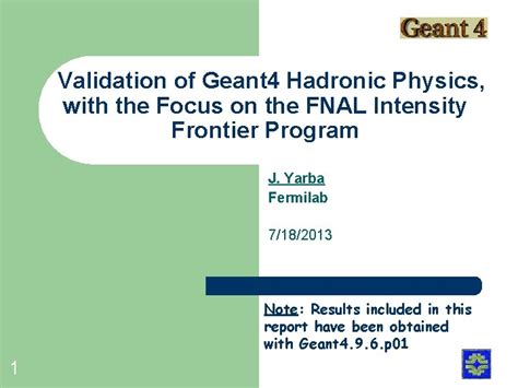 Validation Of Geant 4 Hadronic Physics With The