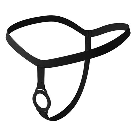 Mens Underwear Hip Cut Out Thong Low Rise Silicone Ring Stretch
