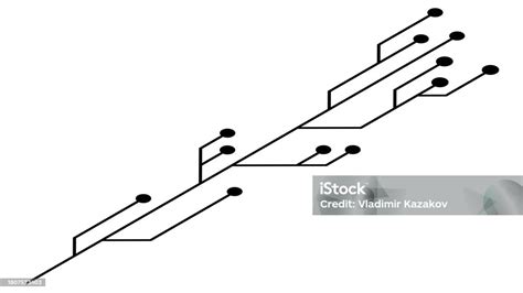 아이소메트릭 인쇄 회로 기판 Pcb 트랙은 흰색 배경에 격리되어 있습니다 끝에 선과 점이있는 기술 클립 아트 디자인 요소 Cpu에 대한 스톡 벡터 아트 및 기타 이미지