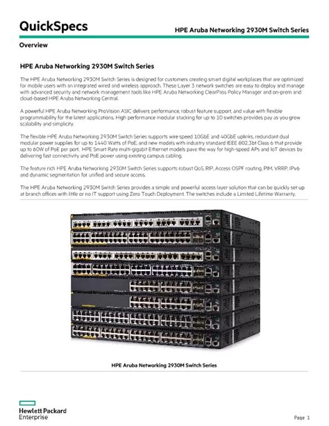Hpe Networking Comware Switch Series 5140 Hi Data Sheet